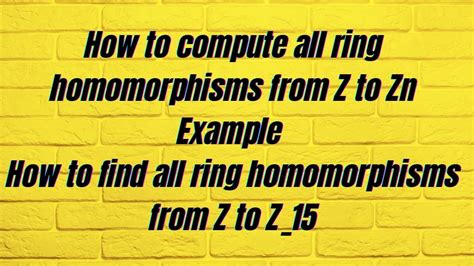 Different Types Of Ring Homomorphism At Isabel Spiegel Blog