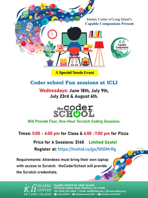 Coder School Fun Sessions Islamic Center Of Long Island