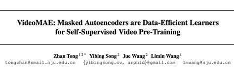 videomae：南大mcgand腾讯ai lab 提出第一个视频版mae框架，使用90 甚至95 遮挡，性能sota！ csdn博客
