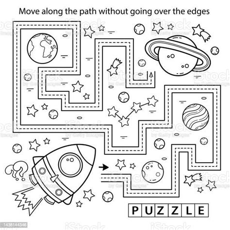 필기 연습 시트 간단한 교육 게임 또는 미로 색칠하기 우주에서 만화 로켓의 개요 아이들을위한 색칠하기 책 행성에 대한 스톡 벡터 아트 및 기타 이미지 Istock
