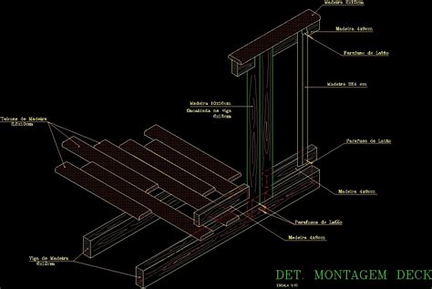 Wooden Deck DWG Detail For AutoCAD Designs CAD
