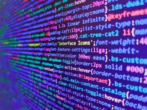 Coding Css On Mornitor At The Office For Background Or Montage Product Simple Website Html