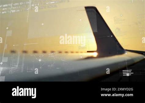 Analyzing System And Functioning Text Animation Over Airplane Wing