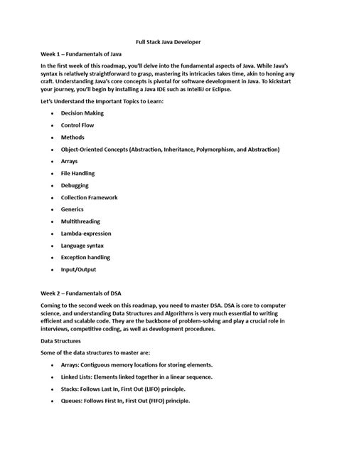 full stack java developer pdf web service databases