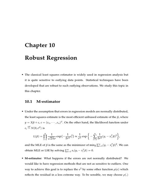 Appliedstat 2017 Chapter 10 11 Pdf Robust Statistics Regression