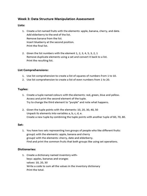 Data Structure Manipulation Assessment1 Pdf