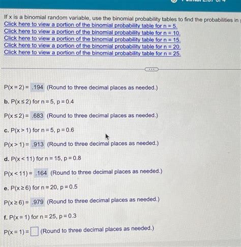 Solved If X Is A Binomial Random Variable Use The Binomial