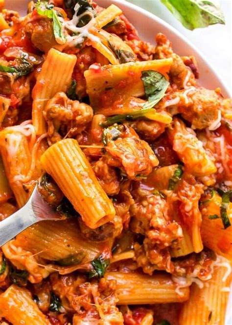 Italian Sausage Rigatoni Retro Recipe Box