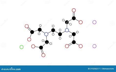 Sodium Calcium Edetate Molecule Structural Chemical Formula Ball And Stick Model Isolated