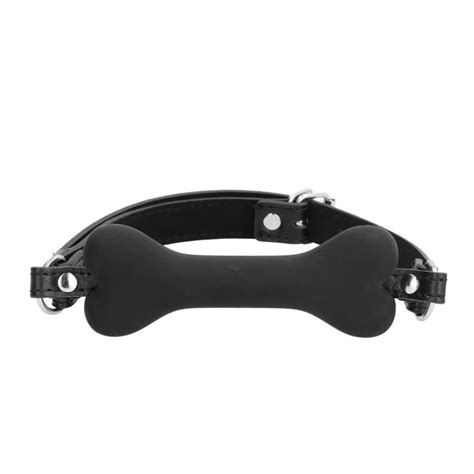 Ouch Silicone Bone Gag With Adjustable Leather Straps Ouch Sex Toys