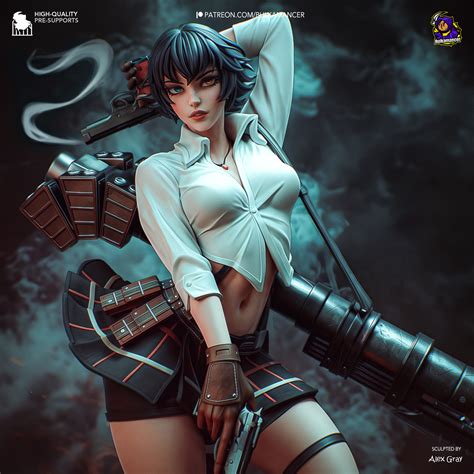 😈 Lady Devil May Cry 3 230mm・archivo 3d Para Impresión 3d・cults