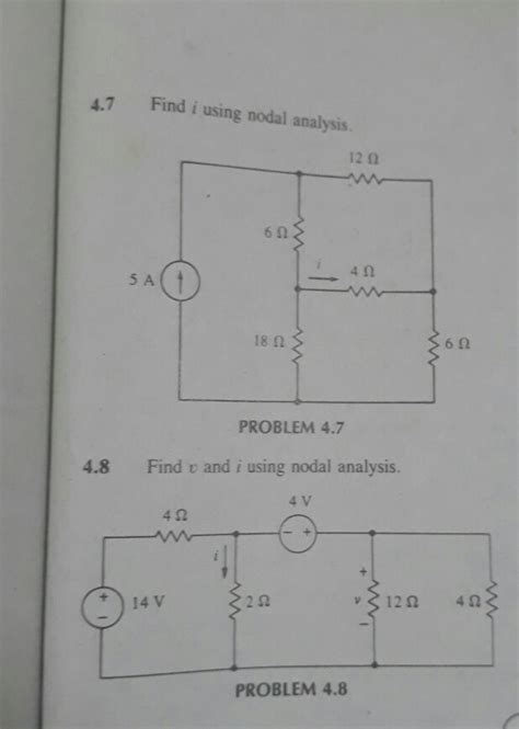 Solved 47 Find I Using Nodal Analysis 12Ω 6Ω 4Ω 5 A 18Ω 6Ω