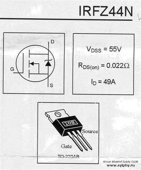 Транзистор irfz44n: datasheet на русском (параметры, цоколевка), аналоги