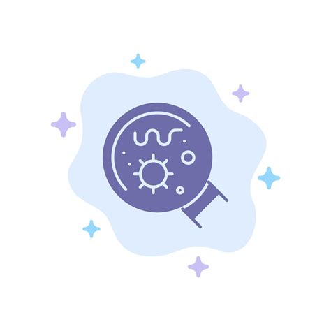 Germs Laboratory Magnifier Science Blue Icon On Abstract Cloud