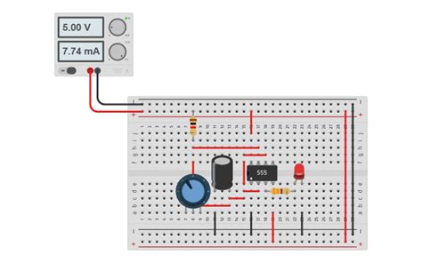 Circuit Design 555 Astable Tinkercad