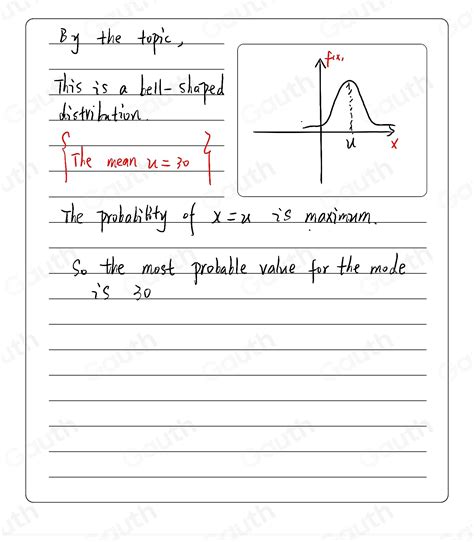 Solved For A Bell Shaped Distribution With Mu 30 What Is The Most