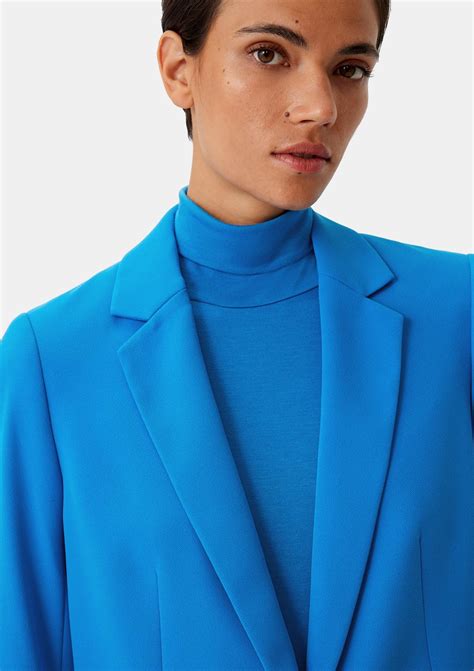 Long Crêpe Blazer Royal Blue Comma