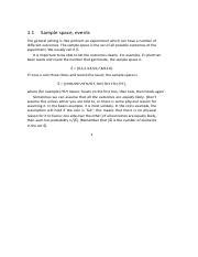 Sample Space Pdf 1 1 Sample Space Events The General Setting Is We Perform An Experiment