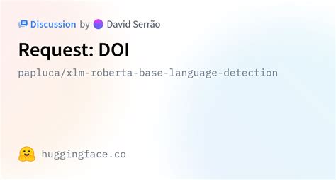 Papluca Xlm Roberta Base Language Detection · Request Doi