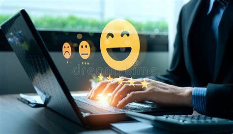 Customer Satisfaction Survey Concept Business People Rate Service Experience And Product