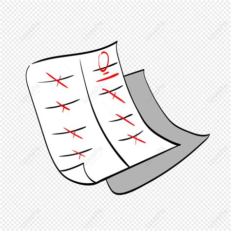 시험지 Png 일러스트 무료 다운로드 Lovepik