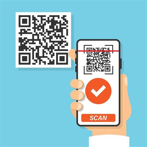 qr code scan icon in flat style mobile phone scanning vector illustration on isolated