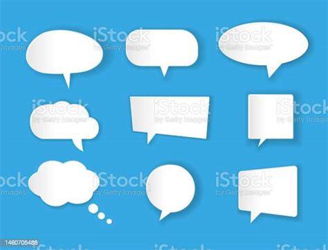 종이 컷 스타일에 그림자스티커 음성 거품 벡터 그림입니다 0명에 대한 스톡 벡터 아트 및 기타 이미지 0명 3차원 형태 Brand Name Online