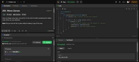 100daysofcodechallenge Coding Cplusplus Arrays Movezeroes