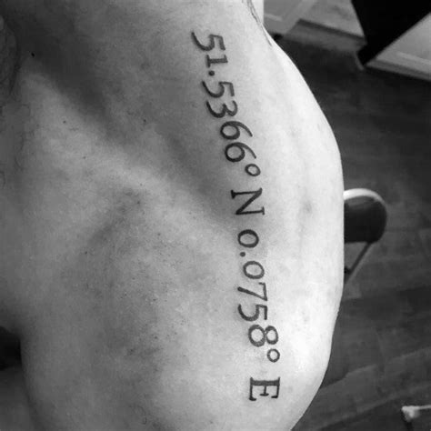 50 Coordinate Tattoo Ideas For Men Coordinates Tattoo Placement Men