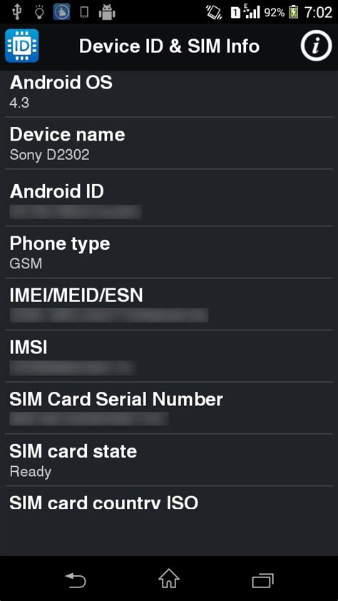 Device ID SIM Info