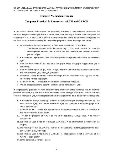 Computer Practical 3 2023 Do Not Upload Any Of The Course Material