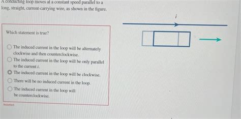 solved a conducting loop moves at a constant speed parallel