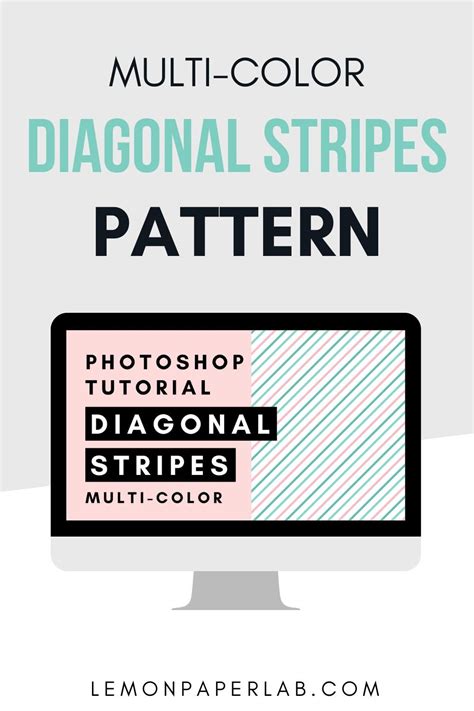 Creating A Multicolor Diagonal Stripe Pattern In Photoshop Lemon Paper Lab