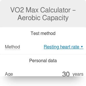 VO2 Max Calculator Aerobic Capacity Calculator