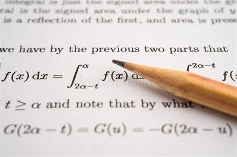 Pencil On Mathematic Formula Exercise Test Paper In Education School