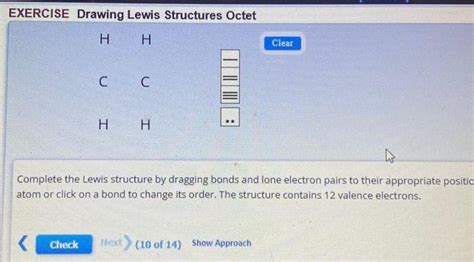 Solved EXERCISE Drawing Lewis Structures Octet Complete The Chegg Com