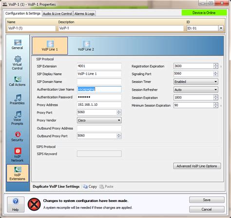 Cisco Call Manager Configuration For Vocia Voip 1 Biamp Cornerstone