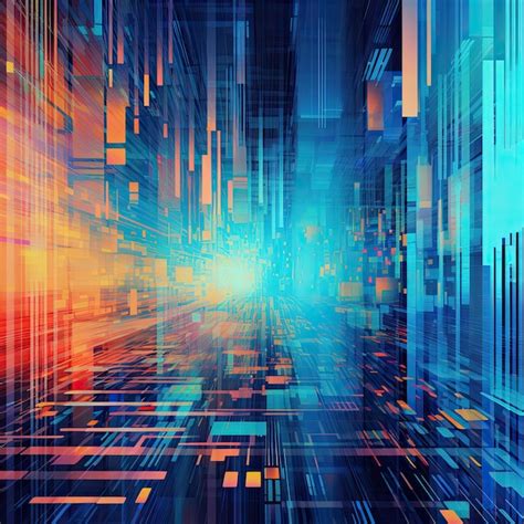 Premium Ai Image Abstract Glitch Futuristic And Technology Driven Pattern