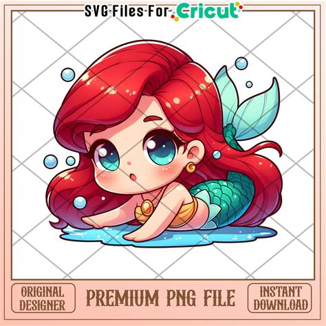 Adorable Ariel Mermaid Png For Cricut Svg Files For Cricut