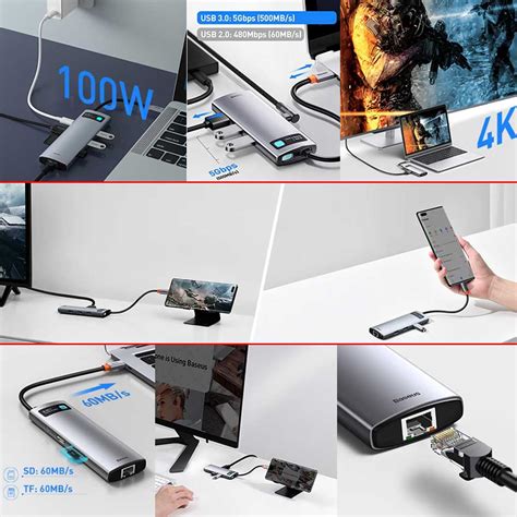 Baseus 8 In 1 Starjoy 8 Port Type C Hub Adapter