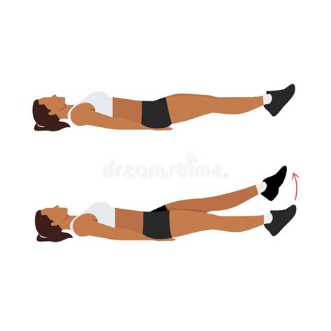 Woman Doing Flutter Kicks Exercise Stock Vector Illustration Of Athlete Athletic 236764764