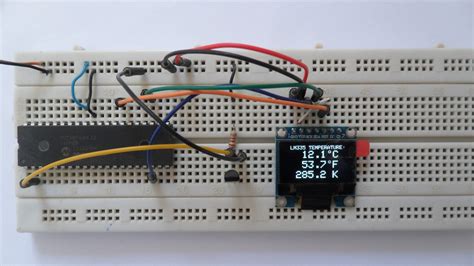 Interfacing Pic18f46k22 With Lm335 Sensor And Ssd1306 Oled Display