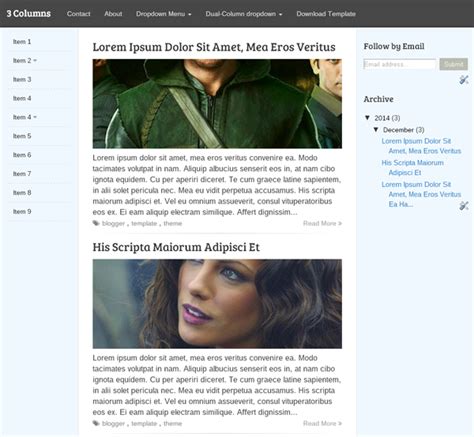 3 Columns A Free Responsive 3 Column Blogger Template Help Archive