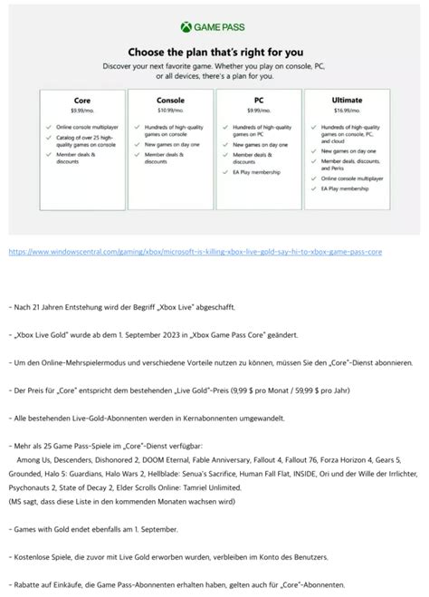 Xbox Game Pass Core Soll Xbox Live Gold Ersetzen HIFI DE