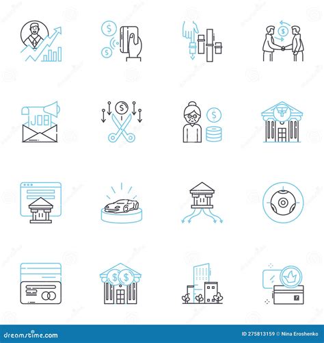 Capital Budgeting Linear Icons Set Investment Analysis Finance Risk