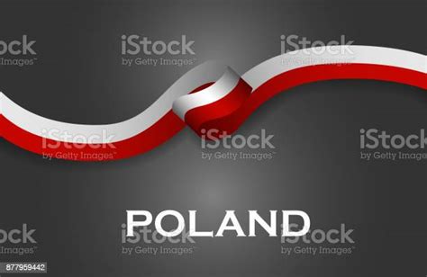 폴란드 명품 스타일 플래그 리본 클래식 스타일 벡터 일러스트 레이 션 개념에 대한 스톡 벡터 아트 및 기타 이미지 개념 국가 지리적 지역 그라데이션 Istock