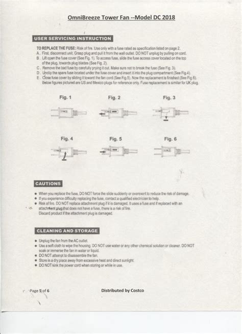 Omnibreeze Tower Fan Model Dc 2018 Manual