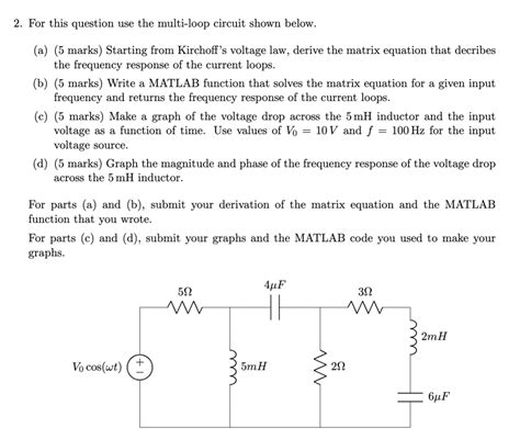 solved 2 for this question use the multi loop circuit shown
