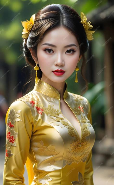 Premium Photo Beautiful Asian Woman Wearing Traditional Thai Costume