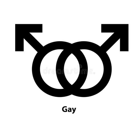 Gay Symbol Icon Gender Icon Vector Sign Isolated On A White